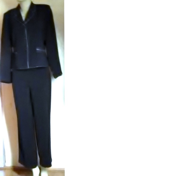 Kasper | Pants & Jumpsuits | Kasper Petite Like New Navy Pant Suit Size ...